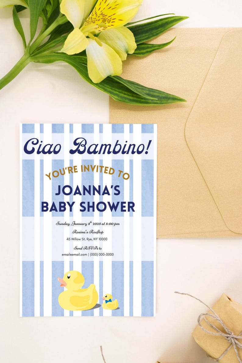 Ciao Bambino! Baby Shower Invitation - Etsy