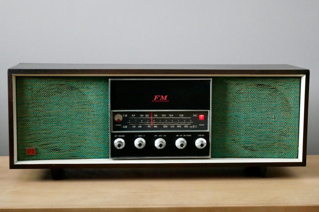 Rare 1968 JVC Stereo Tabletop Radio: 23" Inches Long, Wood Cabinet ...