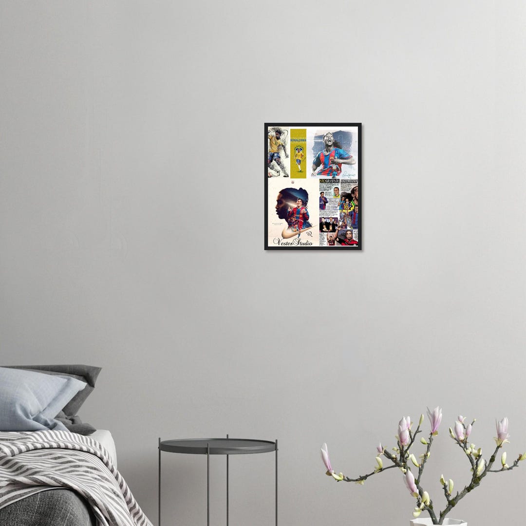 Vestesstudio: Ronaldinho Framed Poster - Iconic Soccer/football Art ...