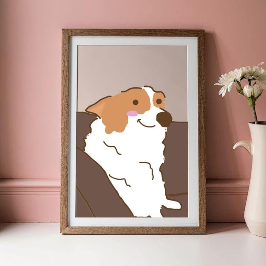 Goofy Custom Dog Portrait - Funny Pet Art, Quirky Dog Drawing - Etsy