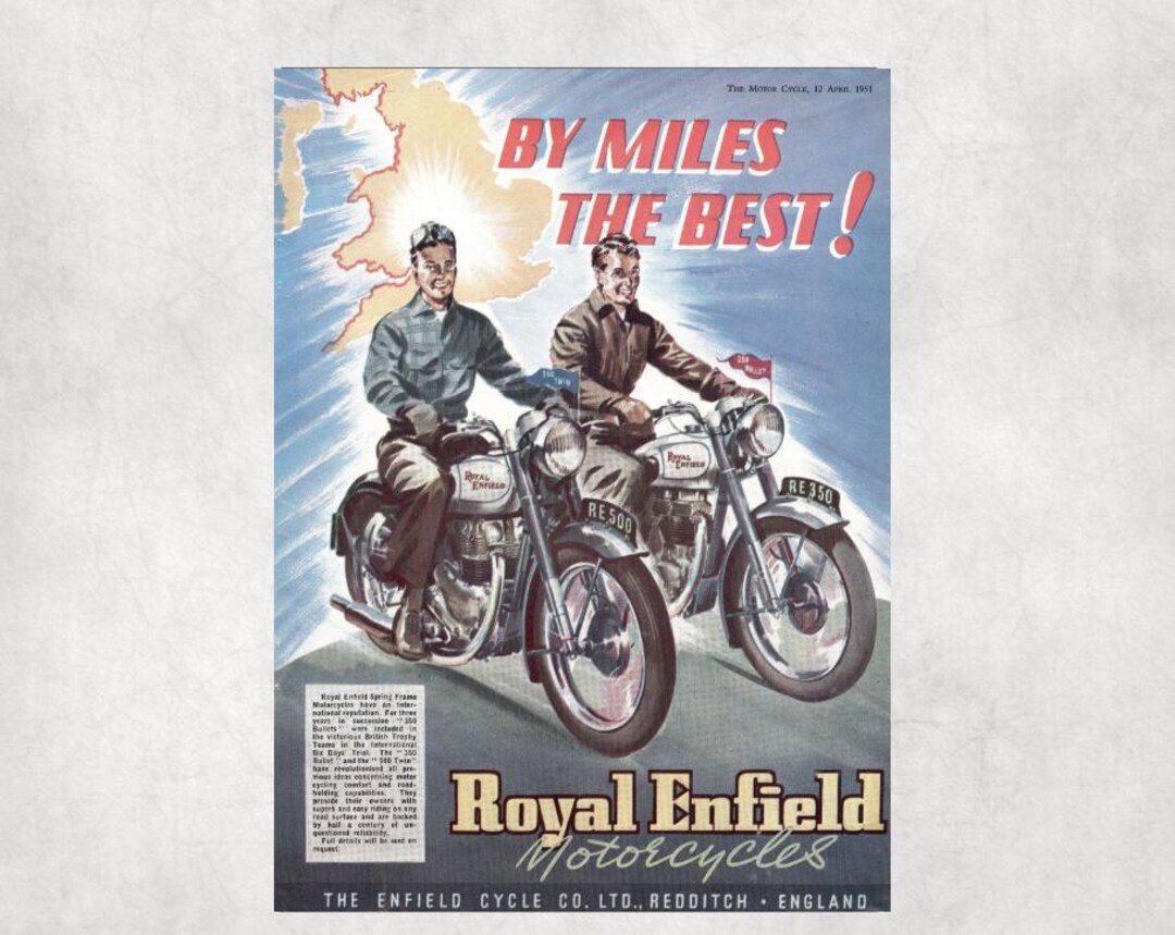Royal Enfield Old Motor Cycle- Aluminium Metal Sign. - Etsy UK