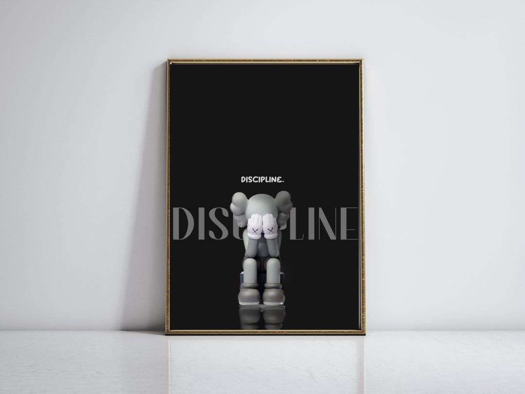 Hypebeast Motivational Discipline Poster, Black & White Fire Aesthetic ...