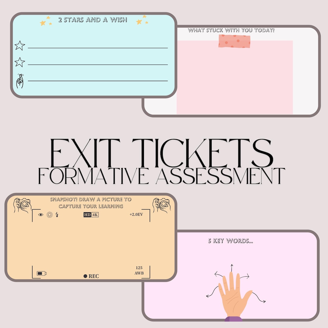 Exit Ticket Slips - Exit Cards - Formative Assessment - Learning ...