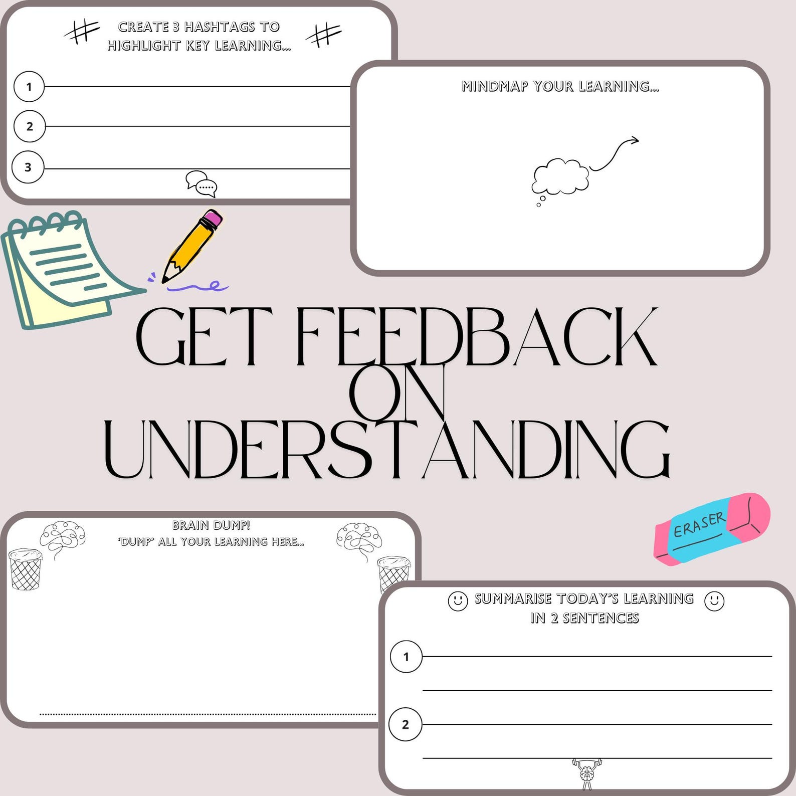 Exit Ticket Slips - Black and White - Exit Cards - Formative Assessment ...
