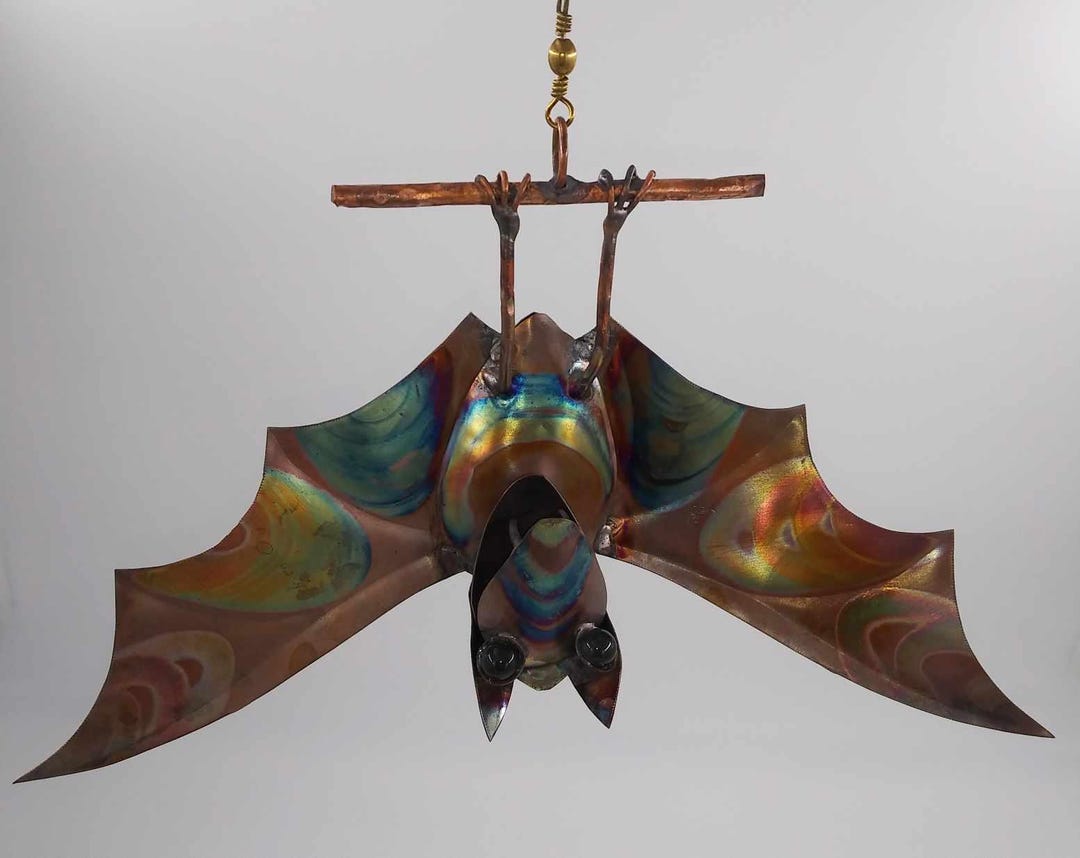 Copper Bat This Guy Will Hang Around for You to Enjoy! With Glass Eyes ...