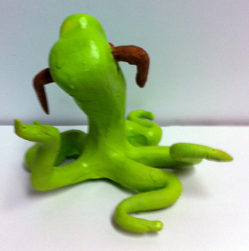 Squiggles the Squid Monster Miniature Figure - Etsy