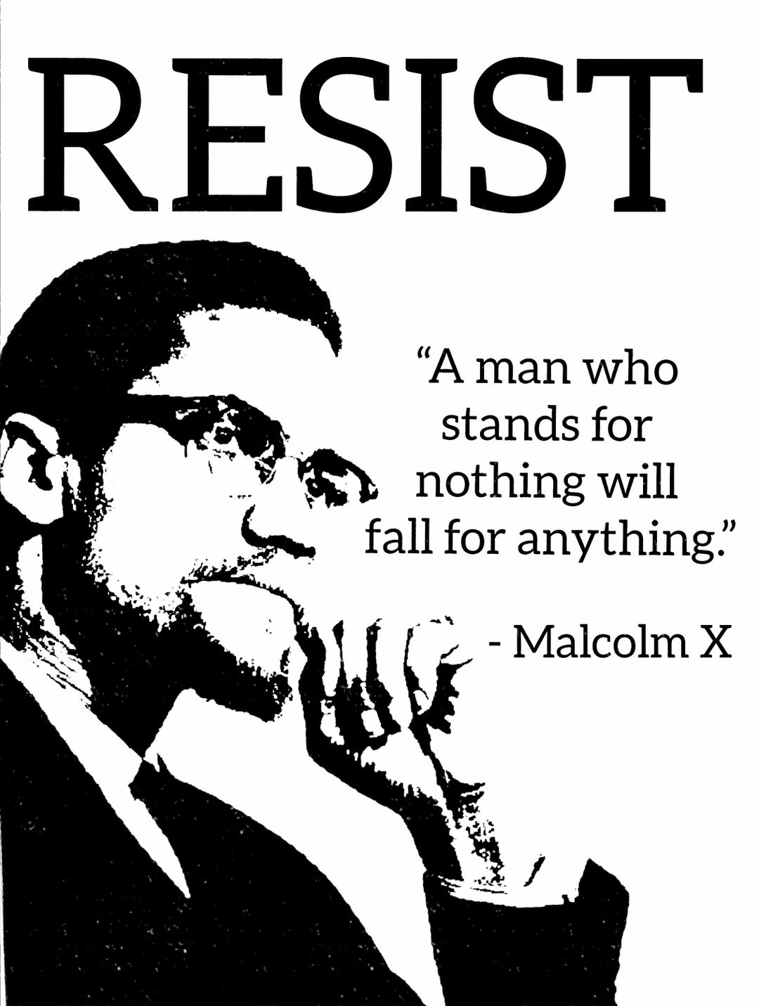 Malcolm X RESIST Symbol 2.5 "x 2.5" diecut Aufkleber - Etsy.de