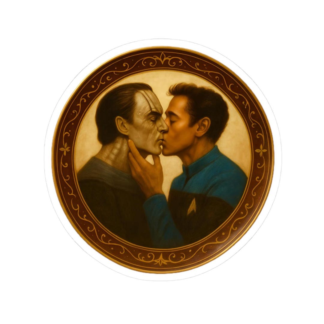 Garak Bashir Kiss Sticker Star Trek is Gay Zinevinyl - Etsy Australia