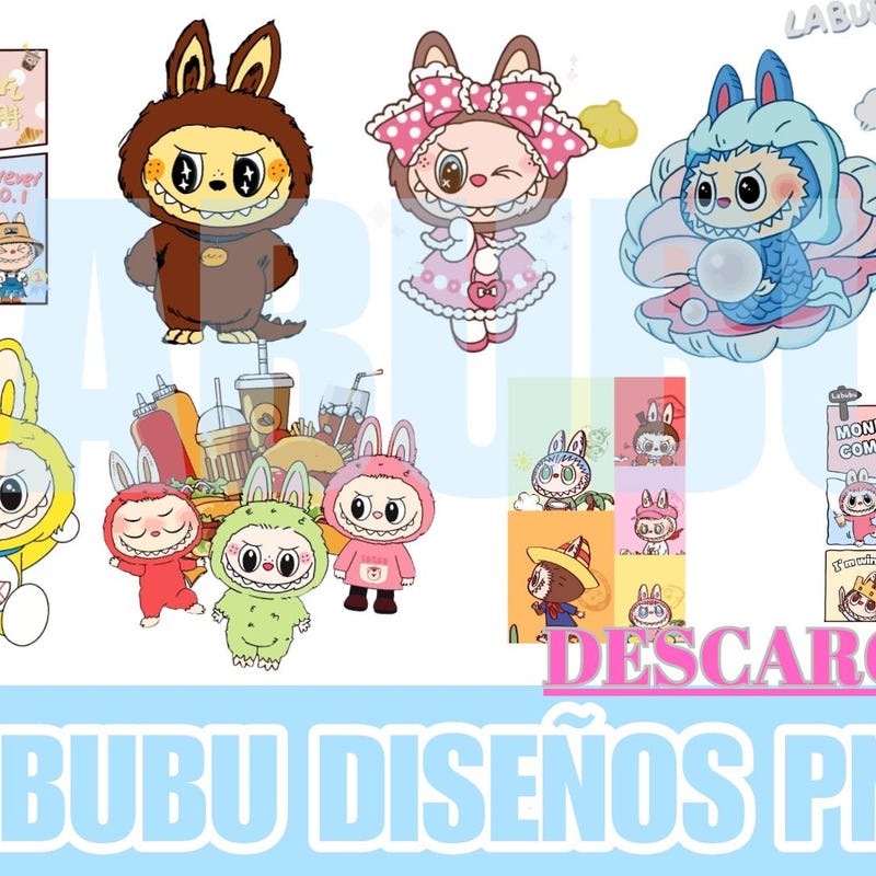 Labubu Sticker Template - Etsy