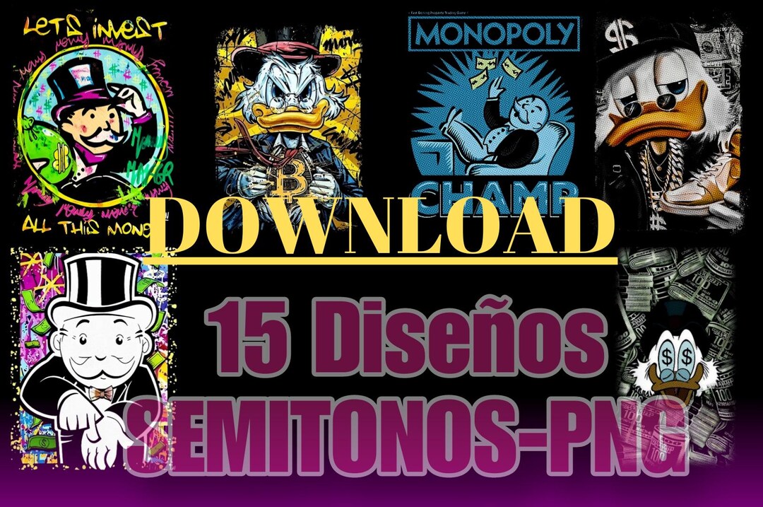 Monopoly Package HALFTONES PNG - Etsy