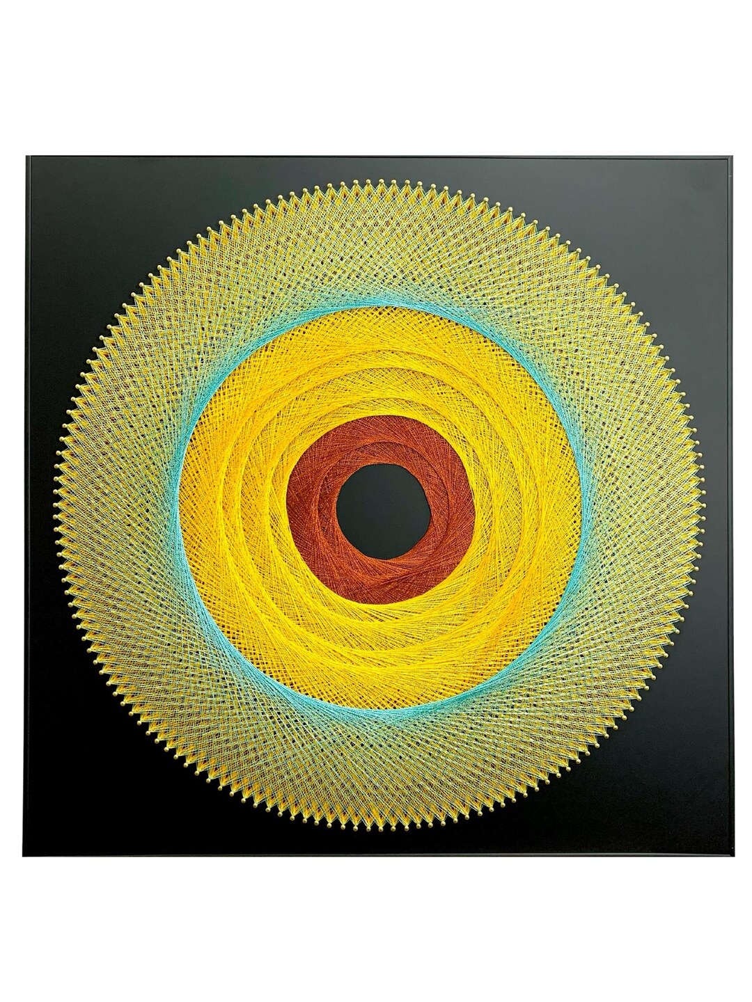 Handmade String Art Geometric Mandala Wall Decor Circular String Art on ...