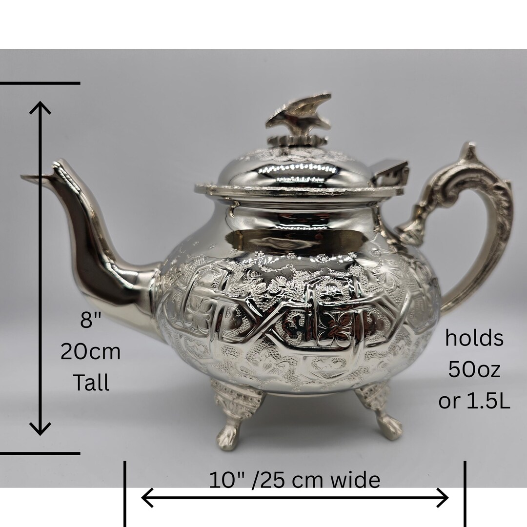 Handmade Engraved Copper Moroccan Teapot - Extra Large, Personalized ...