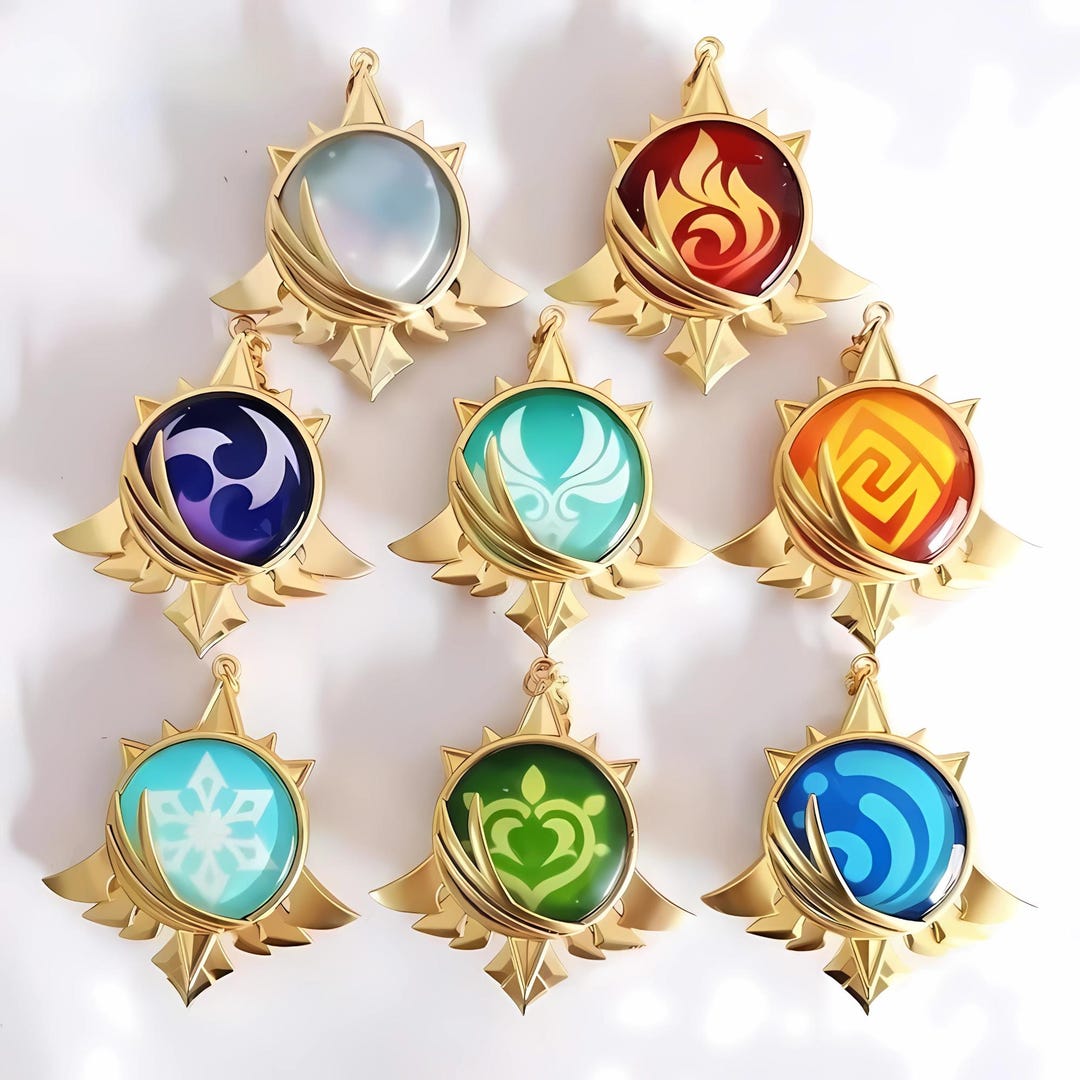 Handmade High-quality Genshin Impact Vision, Genshin, Fontaine, Inazuma ...