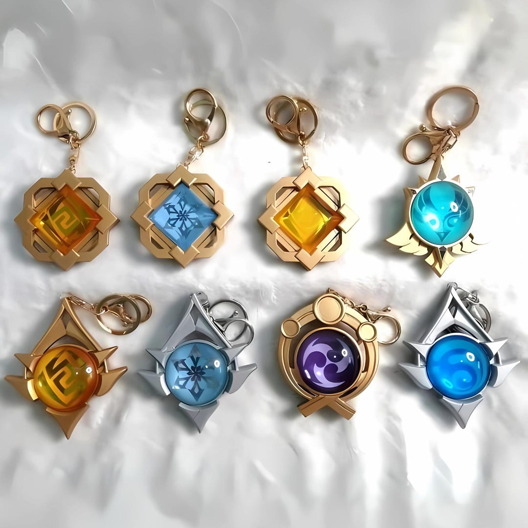 Genshin Impact Vision Charm Fontaine, Inazuma, Liyue, Sumeru, Mondstadt ...