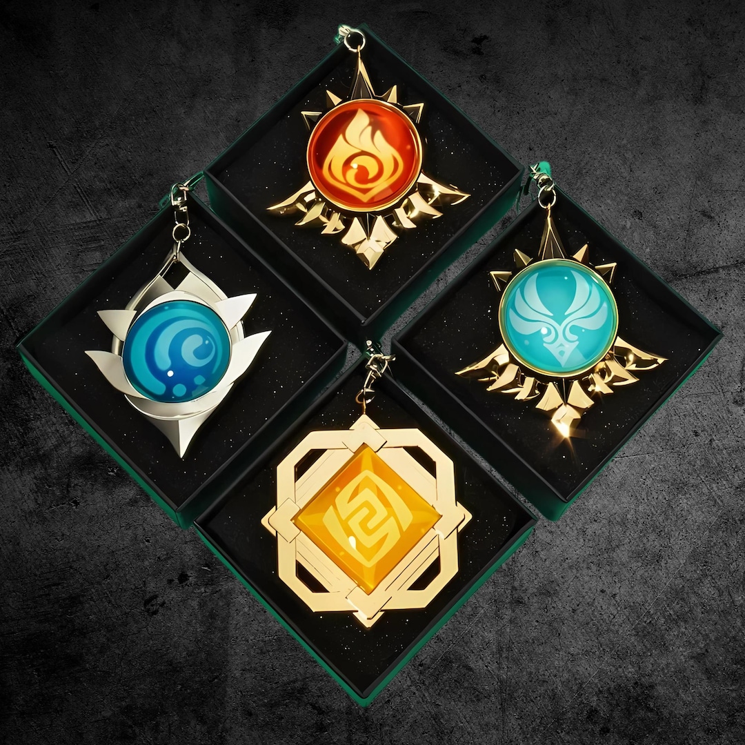 High Quality Genshin Impact Vision Charm Fontaine, Inazuma, Mondstadt ...