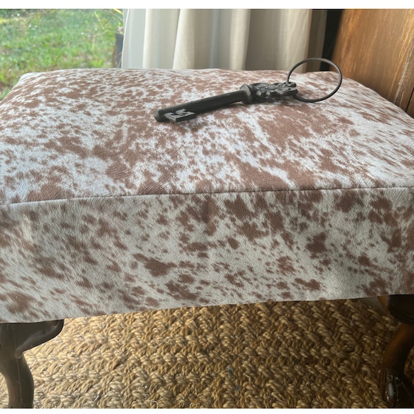 Cowhide Ottoman - Etsy