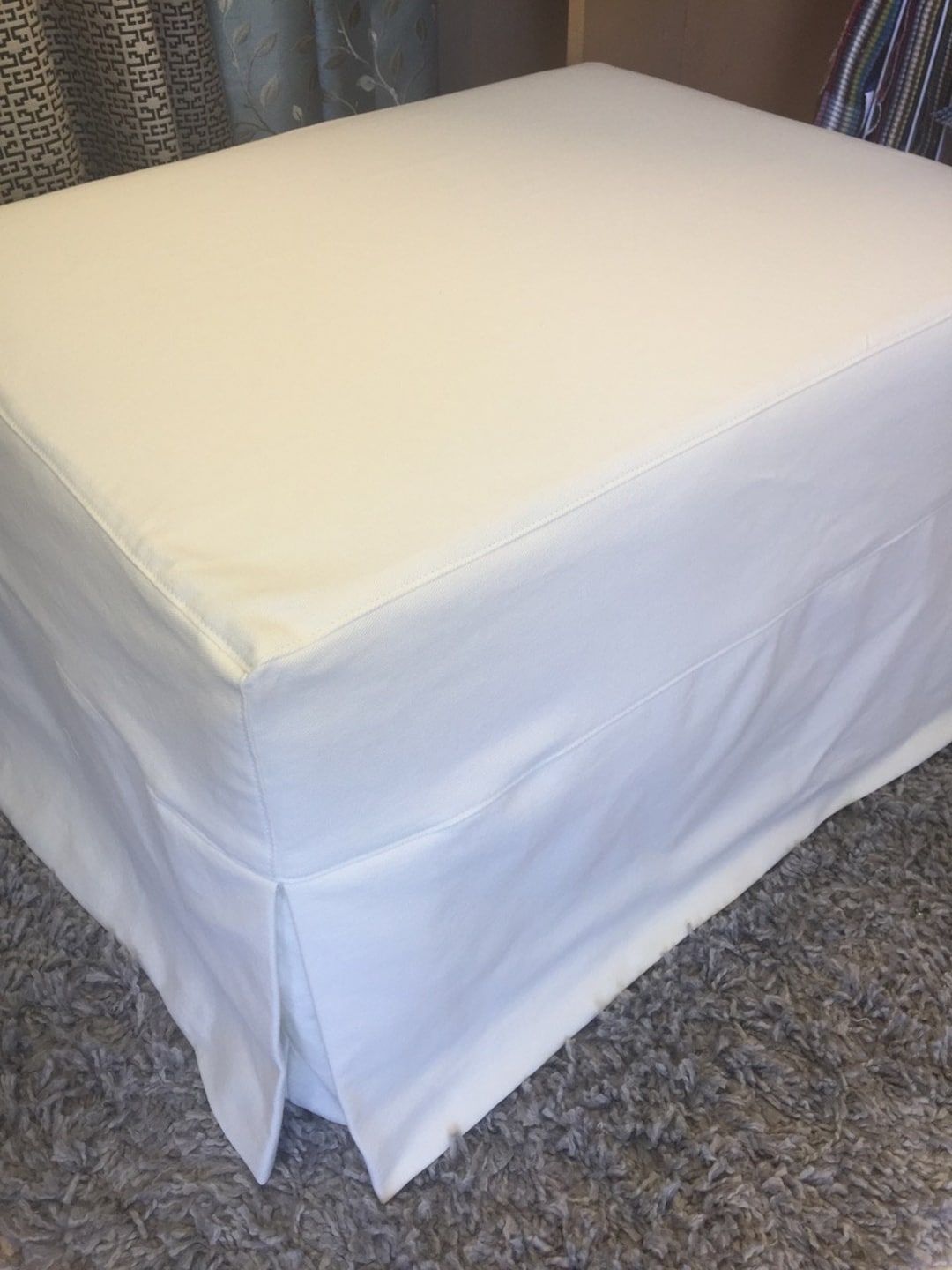 Custom Ottoman and Daybed Bench Slipcovers Rectangle Ottoman or Square ...