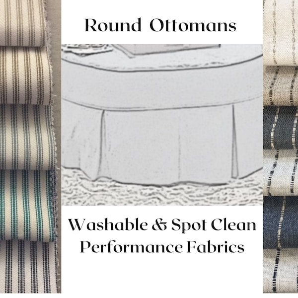 Ottoman Round Slipcovers - Etsy