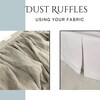 Lined Gathered Linen Dust Ruffle Cottage Farmhouse - Etsy