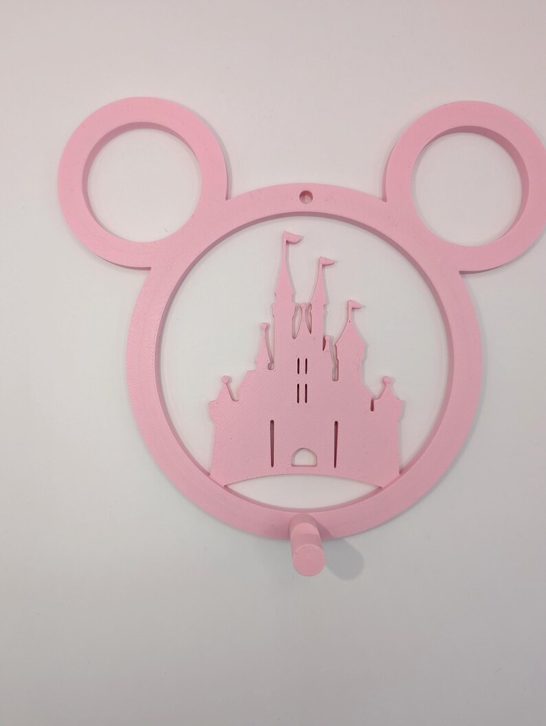 Disney Castle Key Holder, 3d Printed Mickey Mouse Wall Decor, Key Hook ...