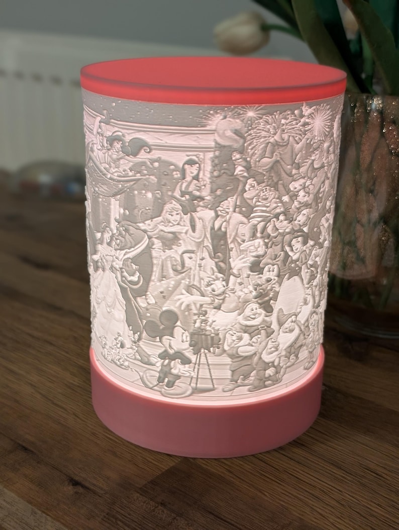 Magical Disney Character Lamp – 3D Printed Lithophane Light - Novelty ...
