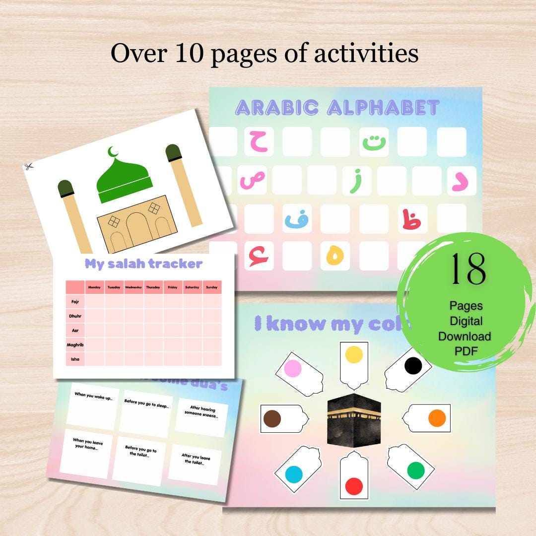 Toddler Busy Book Islamic Quiet Book Muslim Homeschool Resources ...