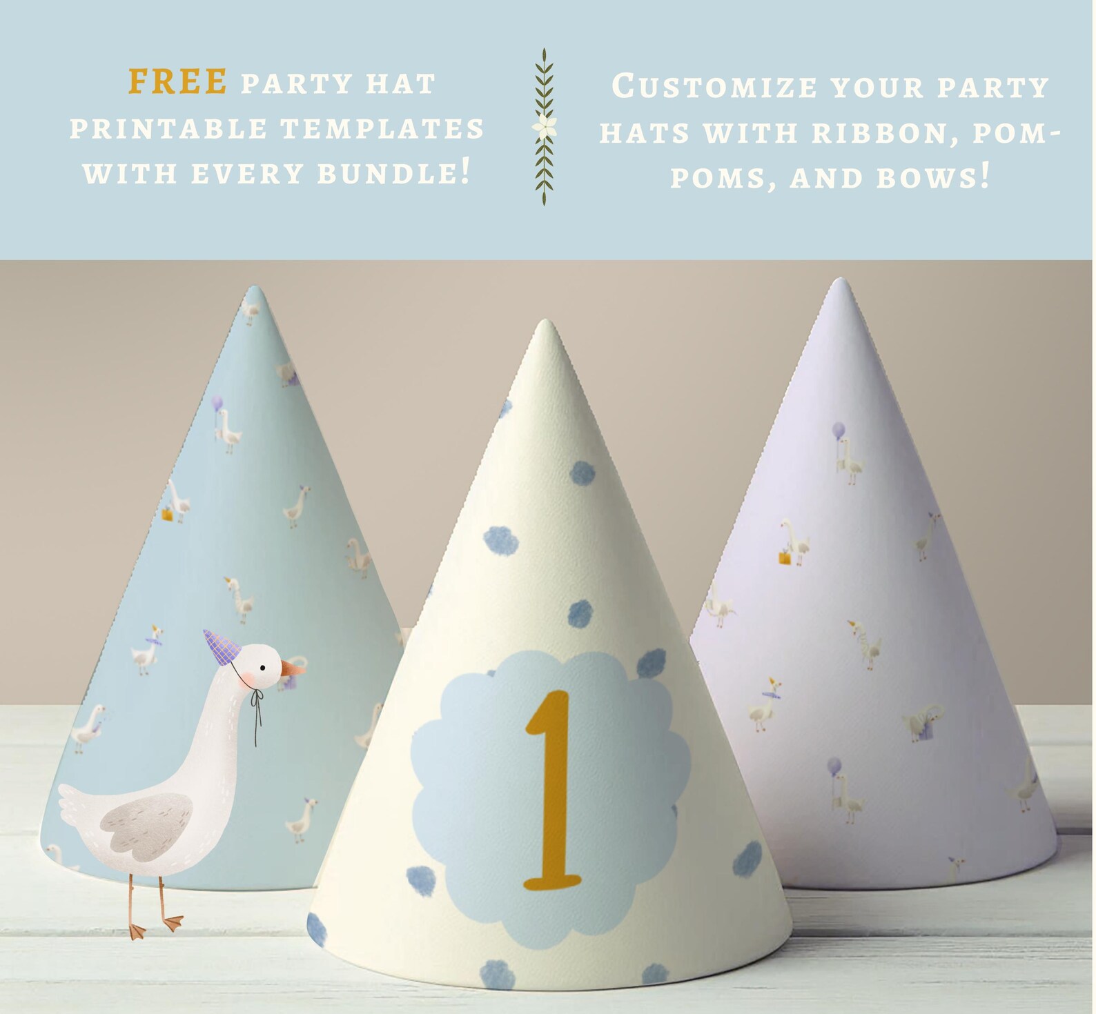 EDITABLE One Silly Goose 1st Birthday Printable Bundle Includes Party ...