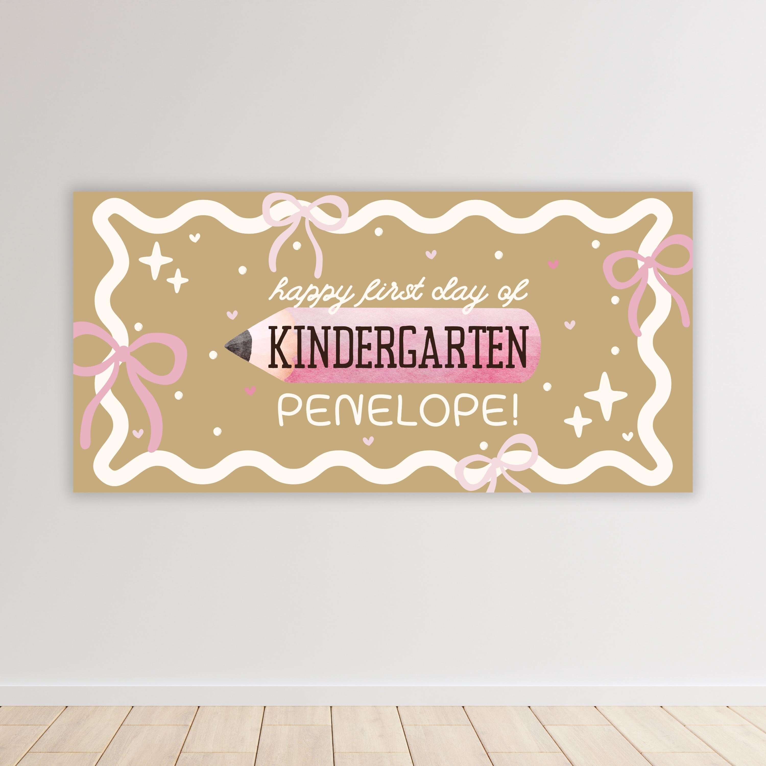 Painted School Banner Template, First Day of School Banner, Back to ...