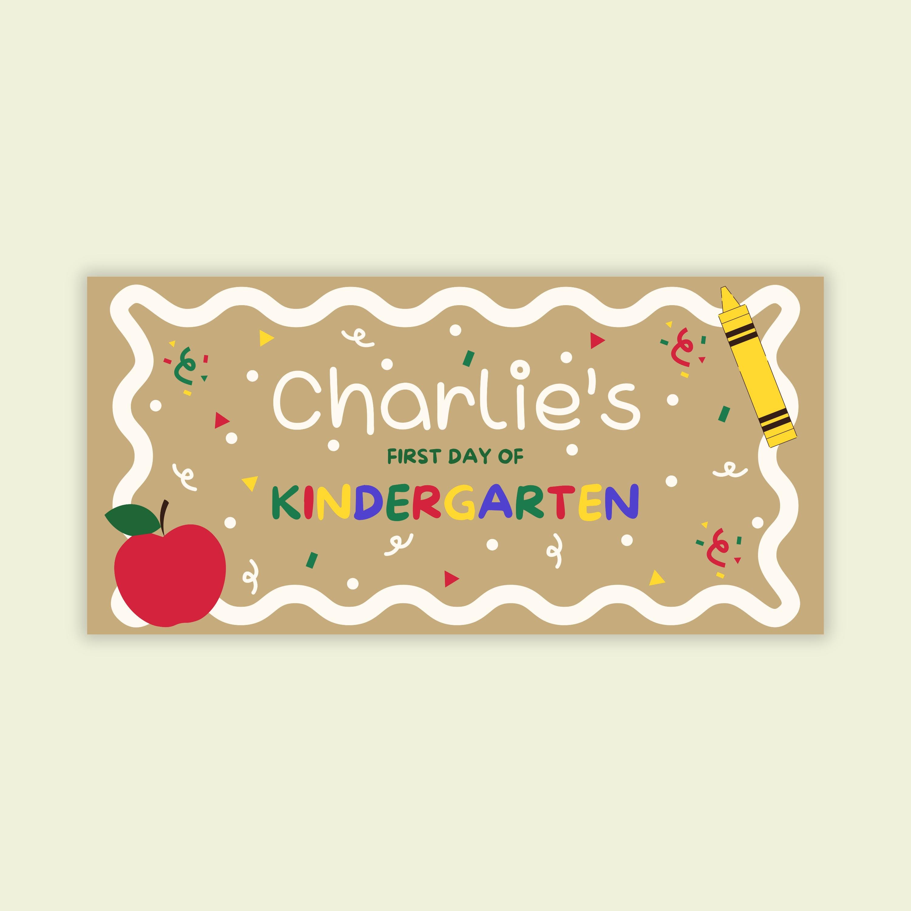 Painted School Banner Template, First Day of School Banner, Back to ...
