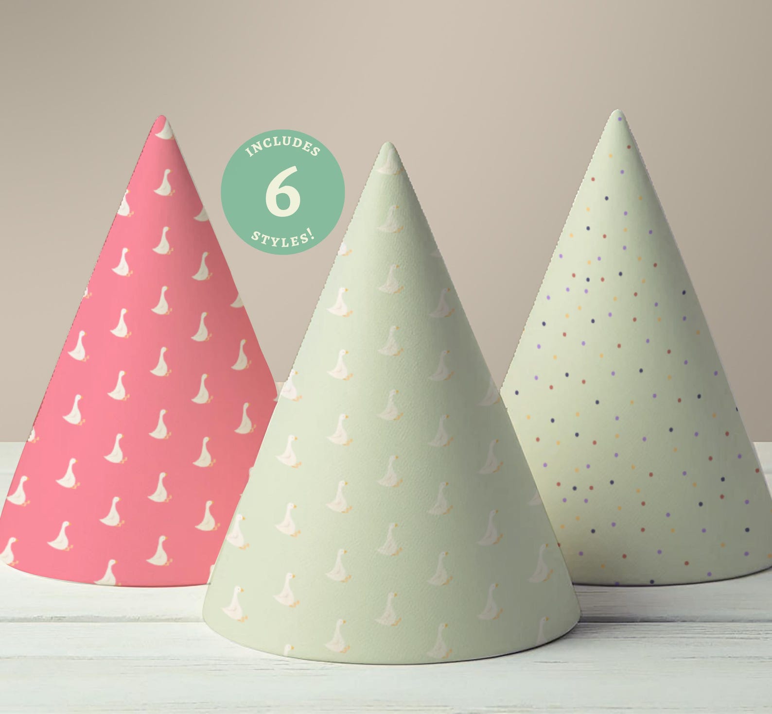 Printable One Silly Goose Party Hats, Silly Goose Hat, Silly Goose ...