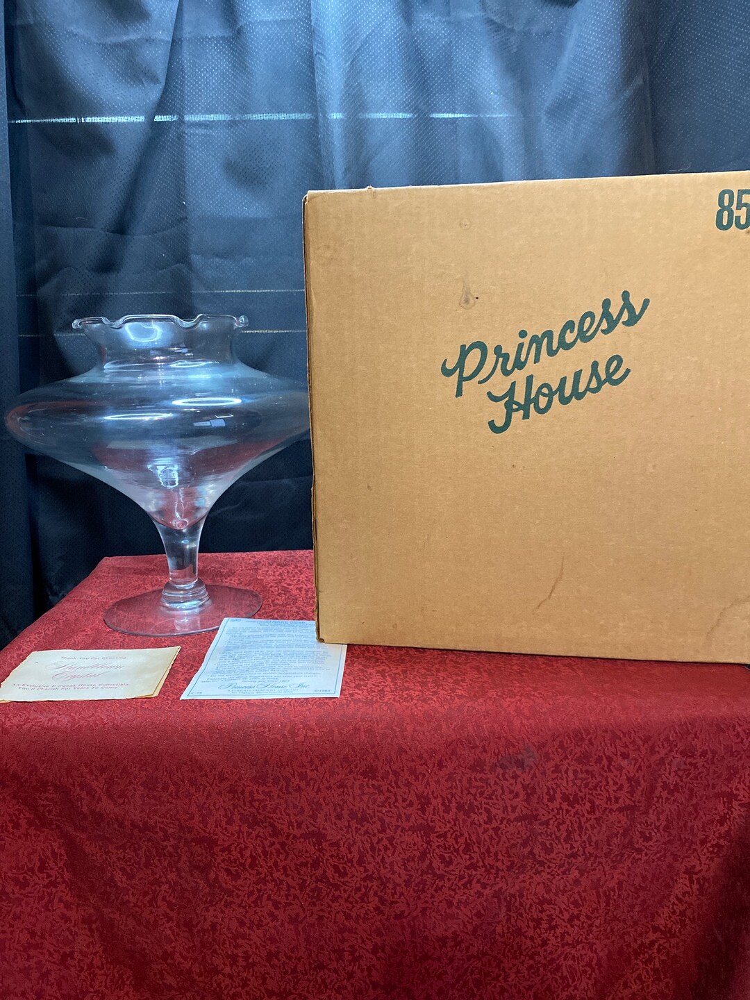 Vintage Princess House Collection Hand Blown Crystal Violet Bowl #852 ...