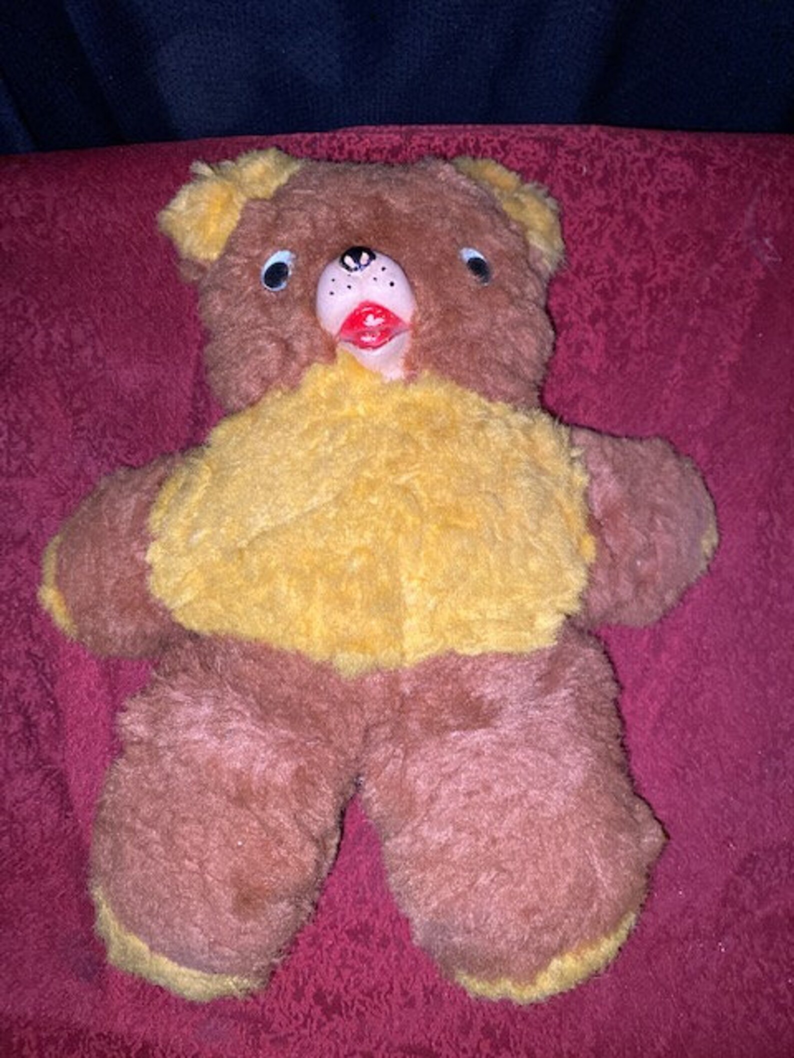 Vintage 1950s Rushton Rubber Face Teddy Bear Music Box (no Wind up ...