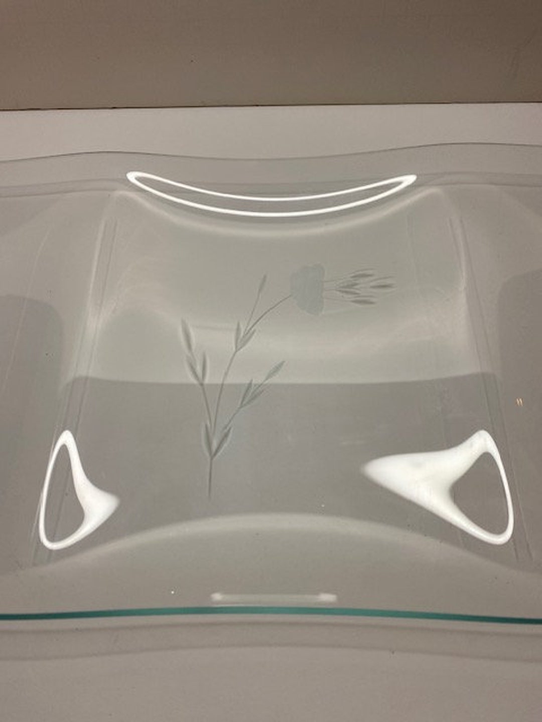Princess House Heritage 3 Section Crystal Serving Tray 17 1/4 X 8 1/2 ...