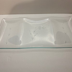 Princess House Heritage 3 Section Crystal Serving Tray 17 - Etsy