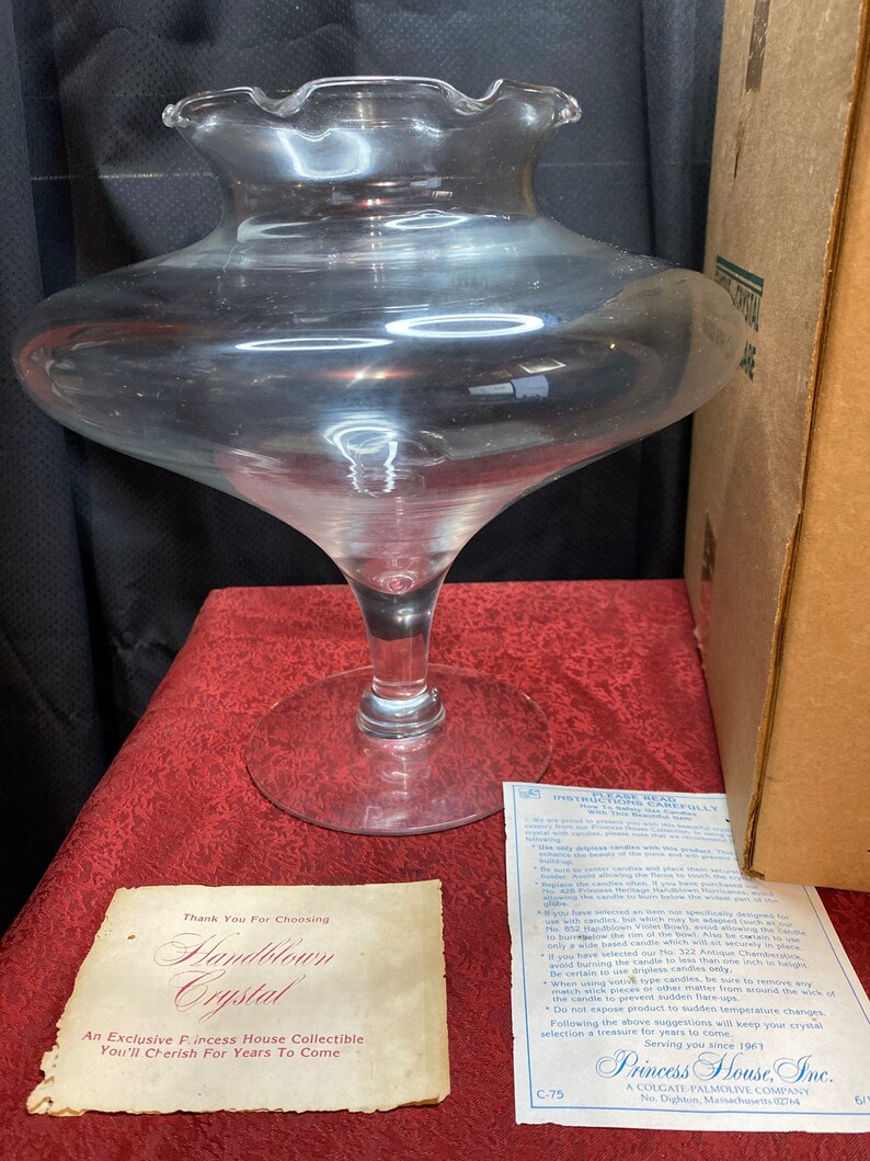 Vintage Princess House Collection Hand Blown Crystal Violet Bowl #852 ...