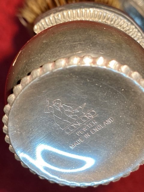 Concord 3 Piece Lionhead Pewter/badger Hair Shaving Set (brush Razor ...