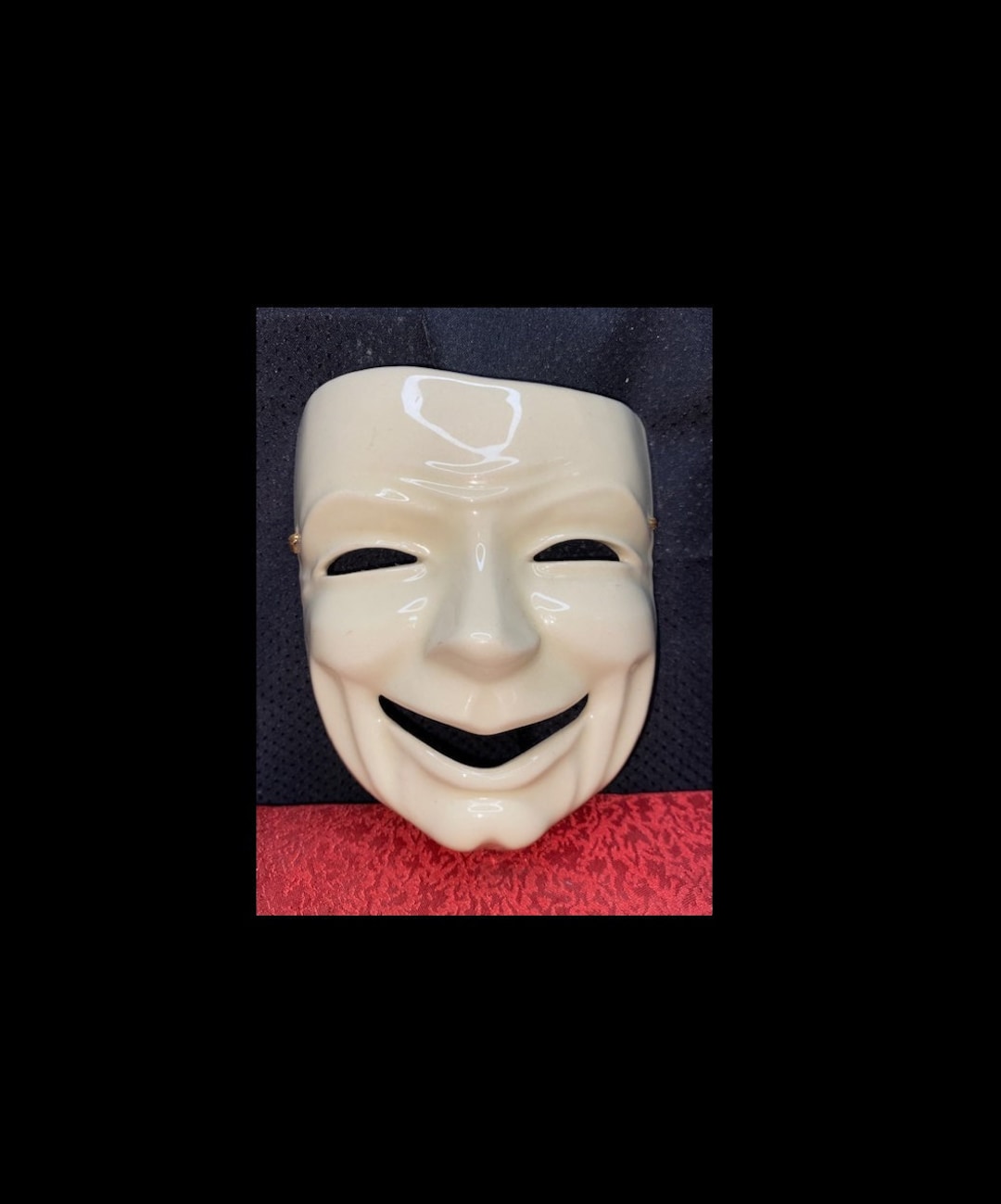 Ceramic Comedy Smiling Wall Hanging Mask - 5"x4" - Etsy