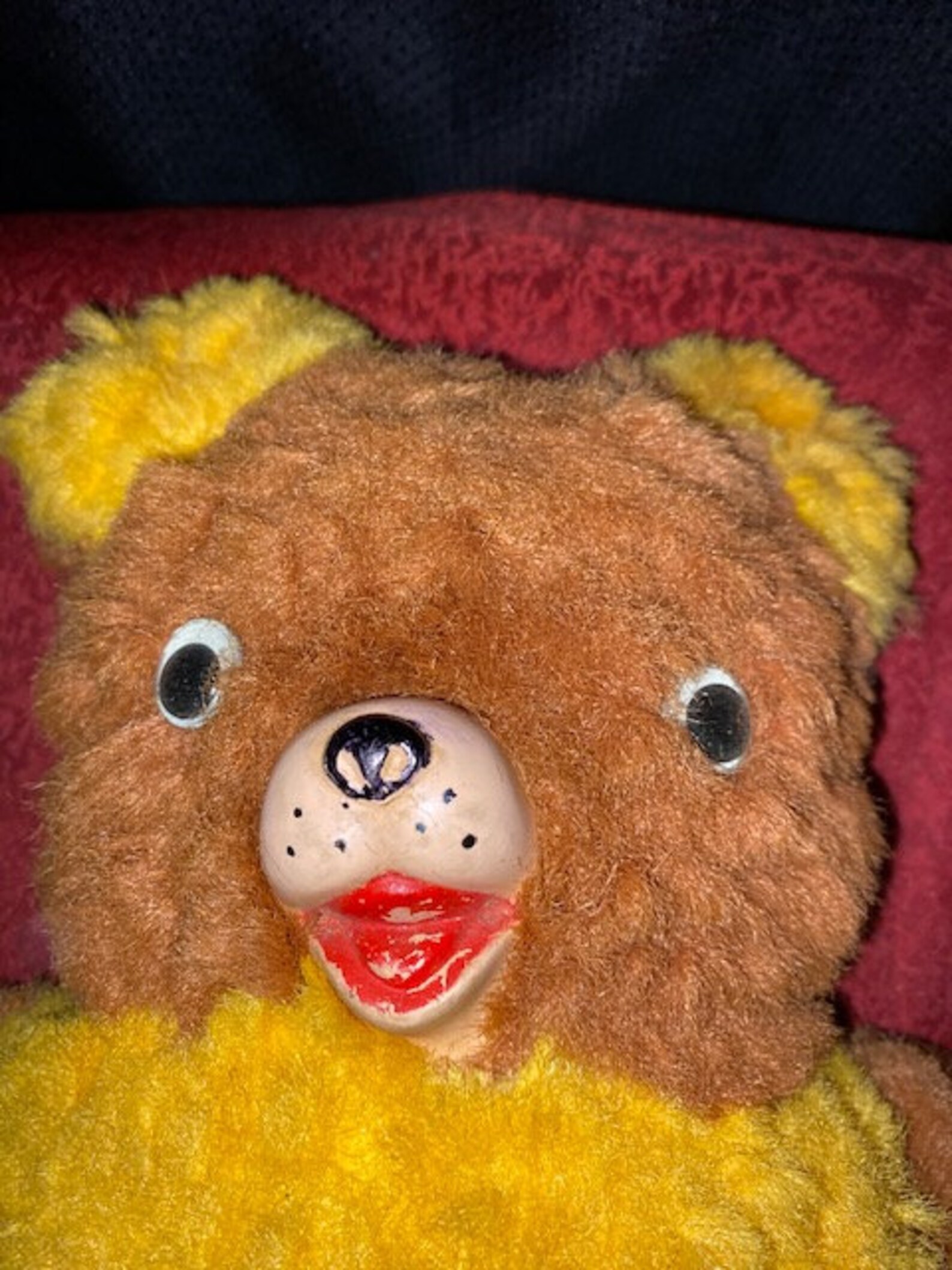 Vintage 1950s Rushton Rubber Face Teddy Bear Music Box (no Wind up ...