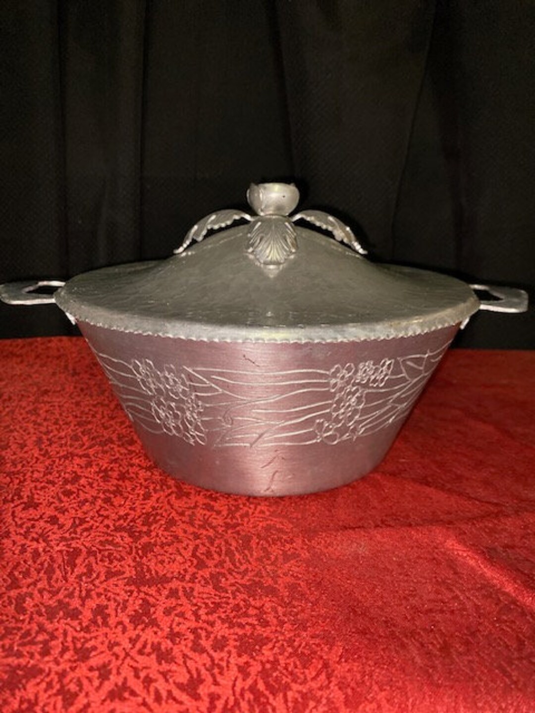 Forged Aluminum Casserole With Insert Intanglio Design by EMPC - Etsy