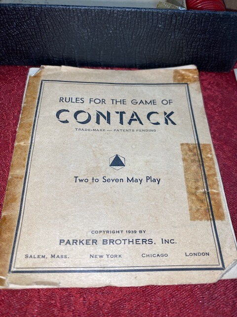 Contack Game Parker Brothers 1939 Complete - Etsy UK