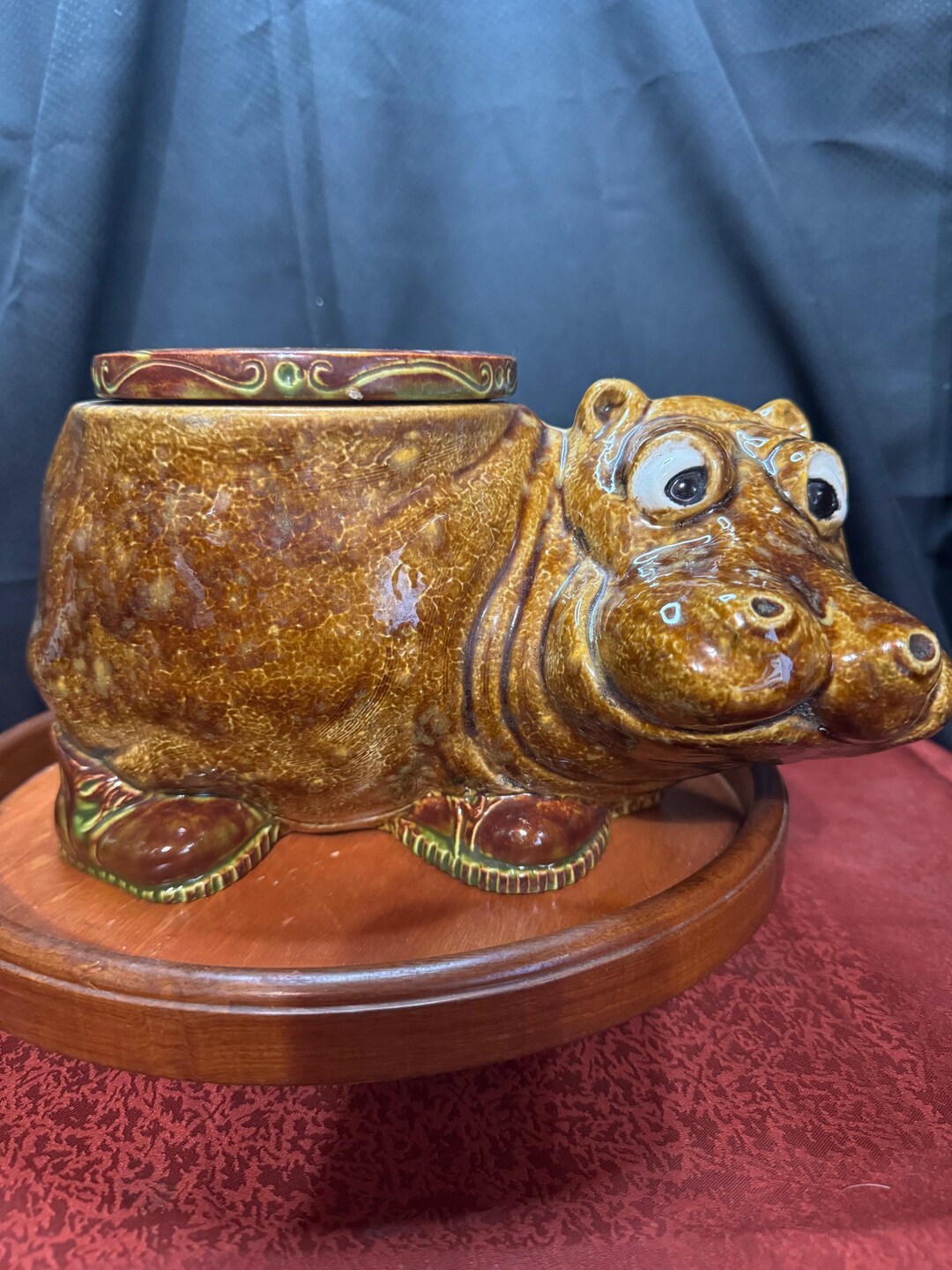 Ceramic Hippo Planter With Removable Pot! House Hippo Approximately 10 ...