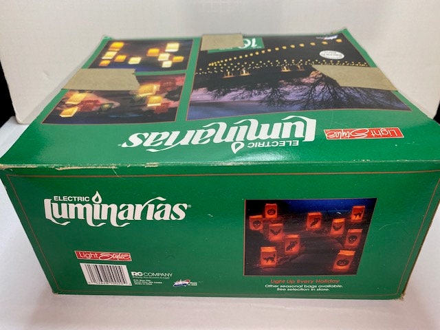 Light Styles Electric Luminarias 10 Light Set With Brown Covers - Etsy