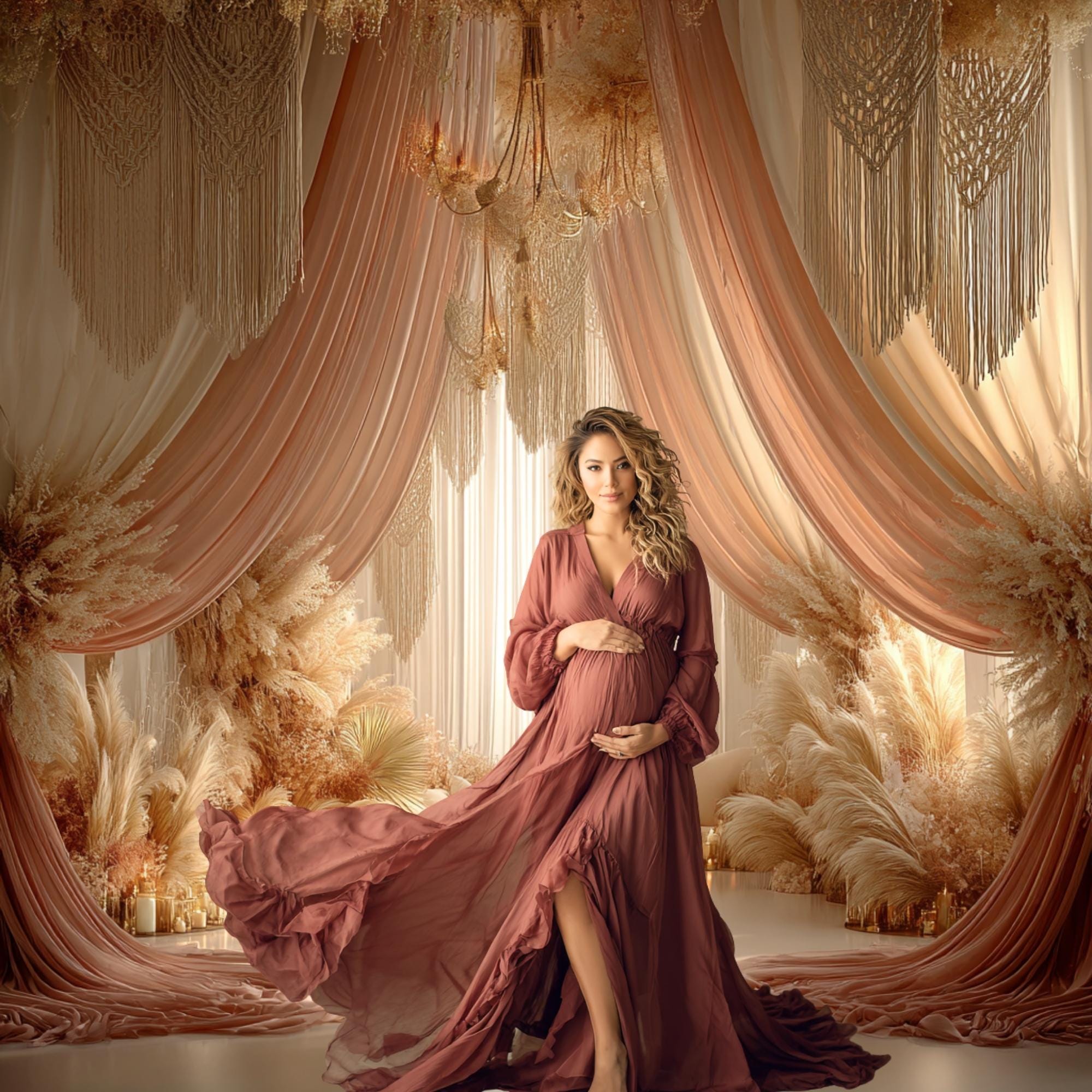 Boho Photography Digital Backdrops – Maternity & Portrait (300 DPI JPEG ...