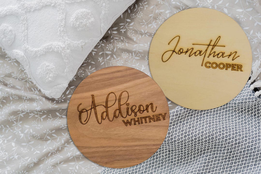 Laser Engraved Personalized Baby Name Plate - Etsy