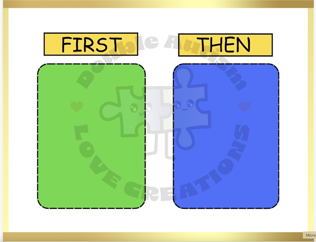 First and Then ,visual Schedule Template for Autism – Printable PDF - Etsy