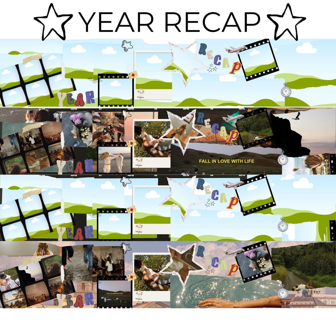 Editable Year Recap Template | Canva Template - Etsy