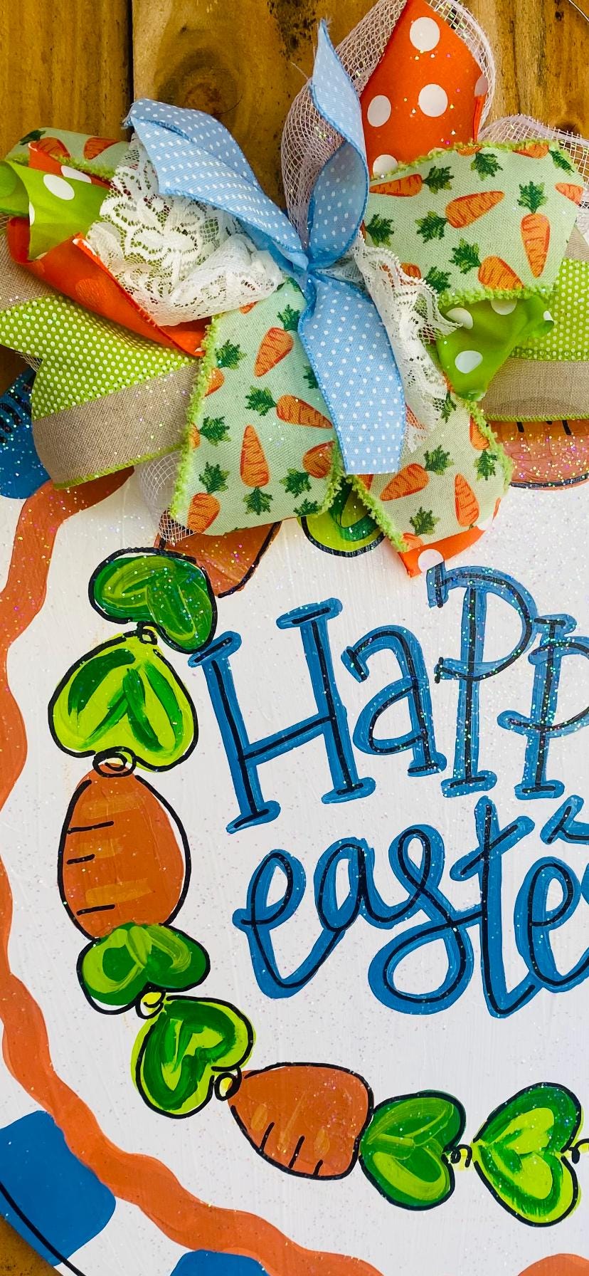 Happy Easter Door Hanger, Round Door Hanger , Easter Decor - Etsy