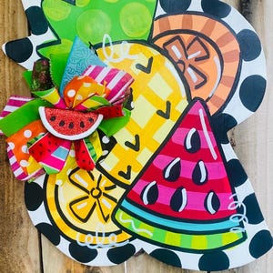 Fruit Summer Door Hanger , Summer Door Hanger , Lemon Door Hanger ...