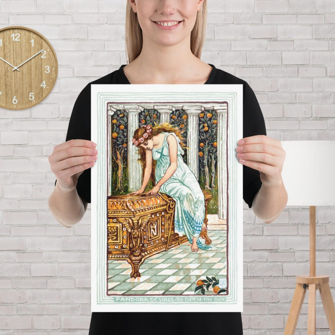 Poster - Pandora Desires to Open the Box by Walter Crane - Etsy