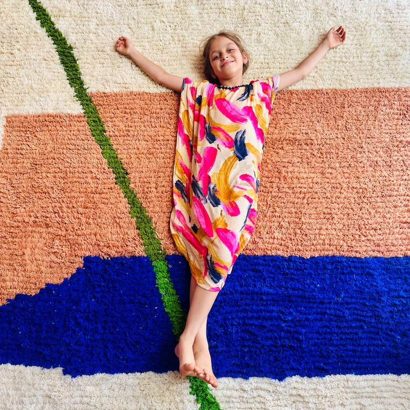 White Brown and Blue Rugs - Etsy